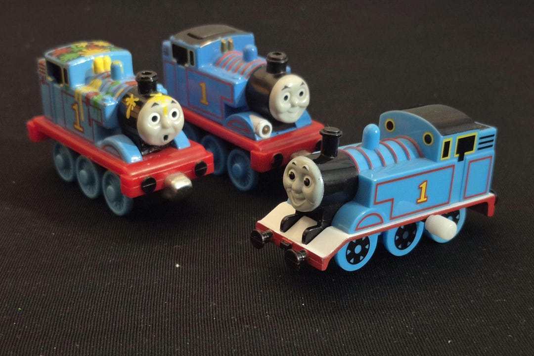 Thomas Train Lot Take-n-play Paint Splatter Vintage THOMAS Decopac Wind ...