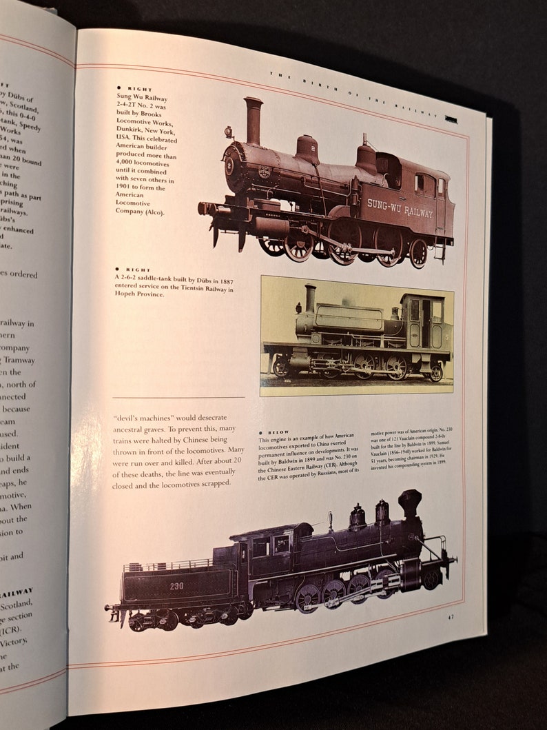 TRAIN HISTORY Steam & Rail Locomotive Illustrated Book Hardcover Gift ...