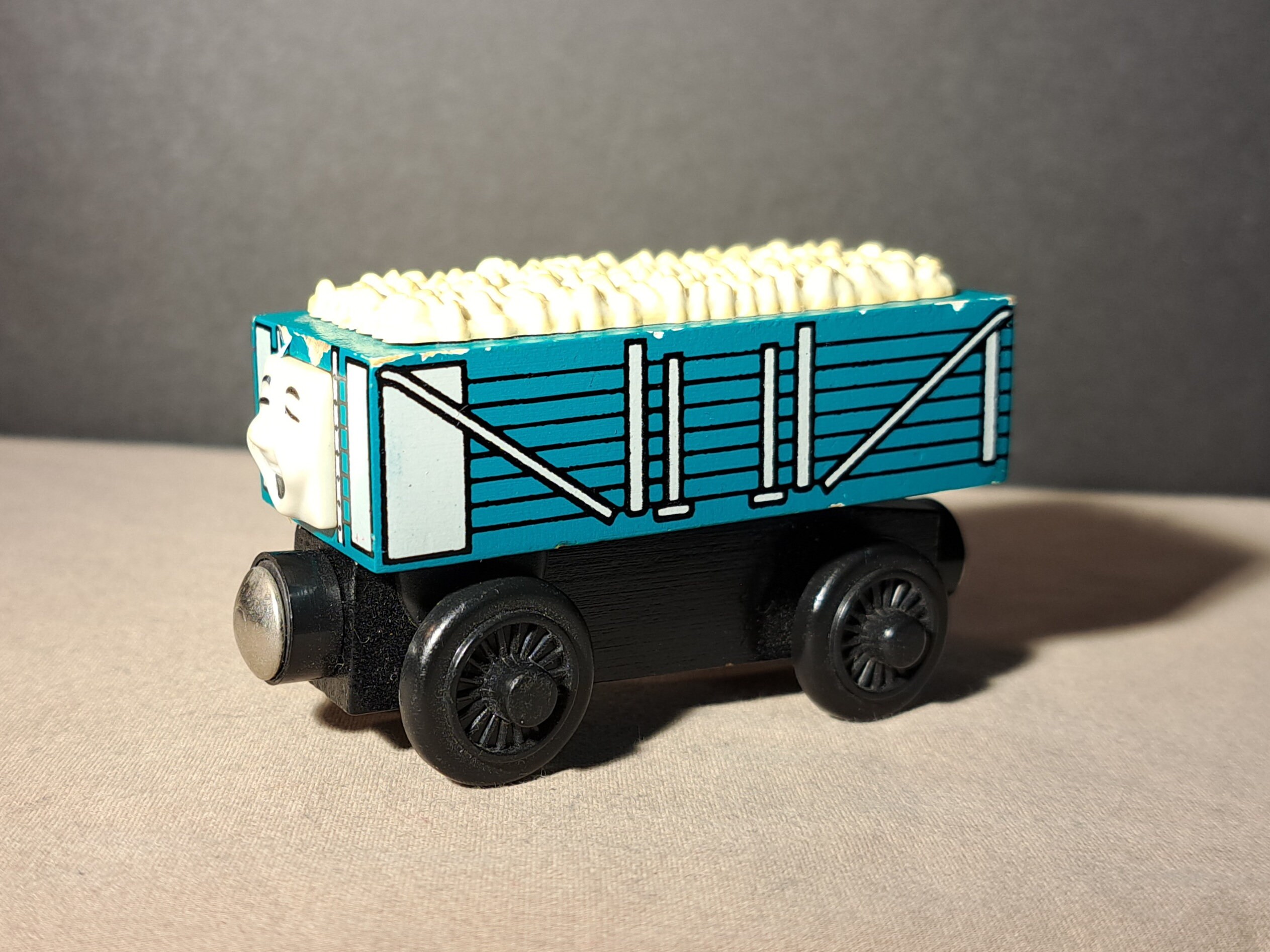 RICKETY Thomas Train Teal Wooden Railway Tank Engine Vintage Wood ...
