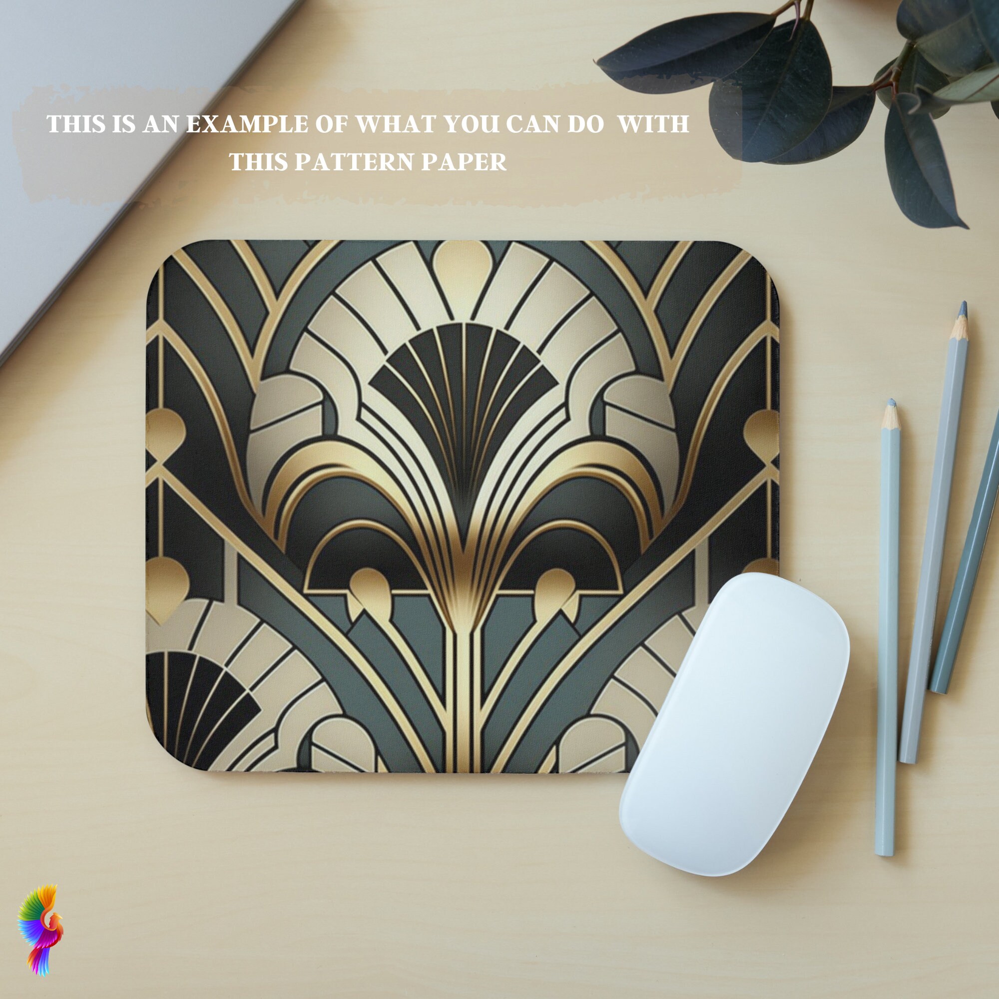 Gold Art Deco Patterns Digital Paper | Printable Art Deco Designs for ...