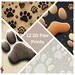 3D Dog Digital Paper | Paw Print Patterns | Pet Scrapbooking & Craft ...
