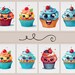 Cute Cupcake Clip Art Collection | 22 Delightful Cupcake Illustrations ...
