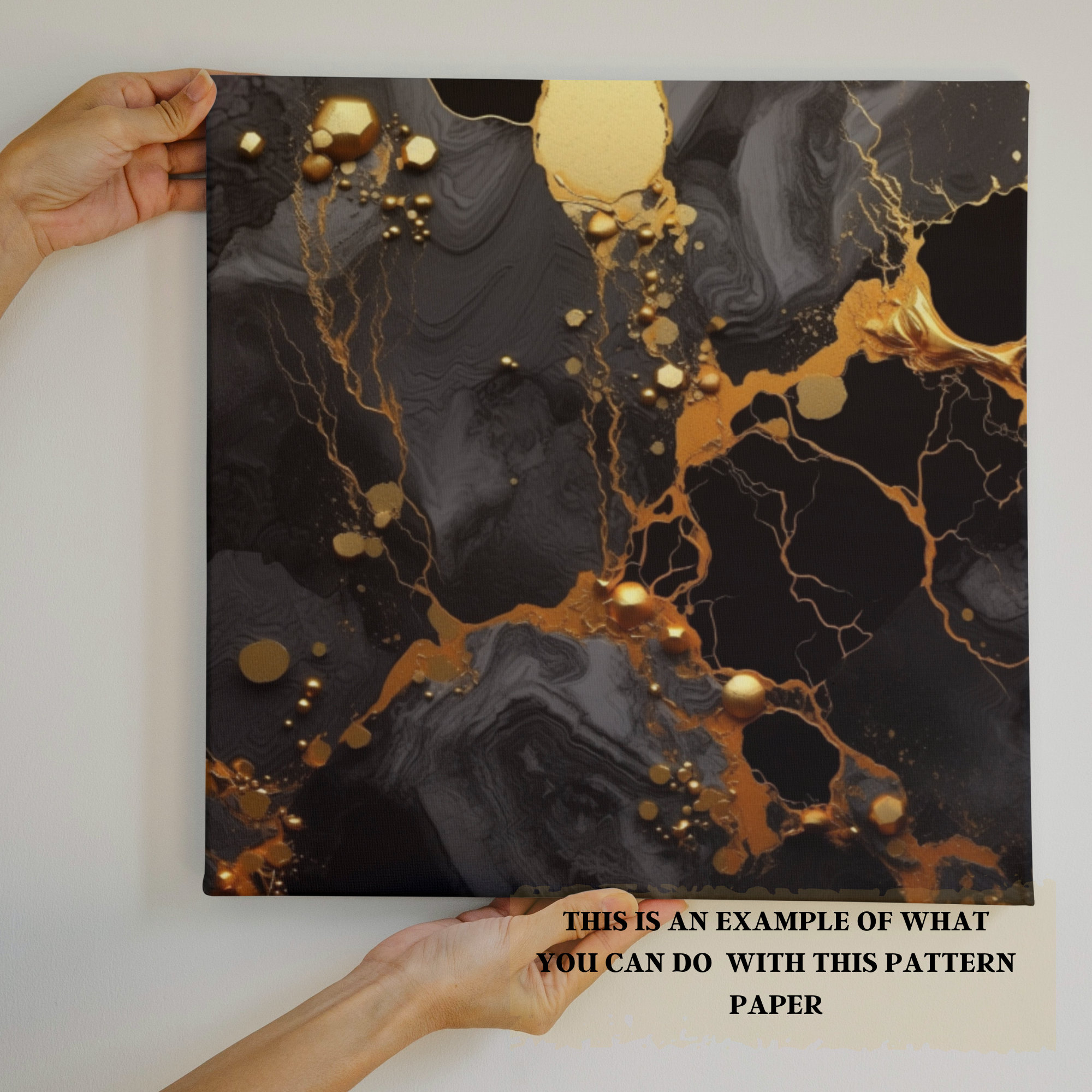 Black Gold Marble Digital Paper Bundle | Marble Pattern Seamless ...