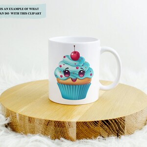 Cute Cupcake Clip Art Collection | 22 Delightful Cupcake Illustrations ...