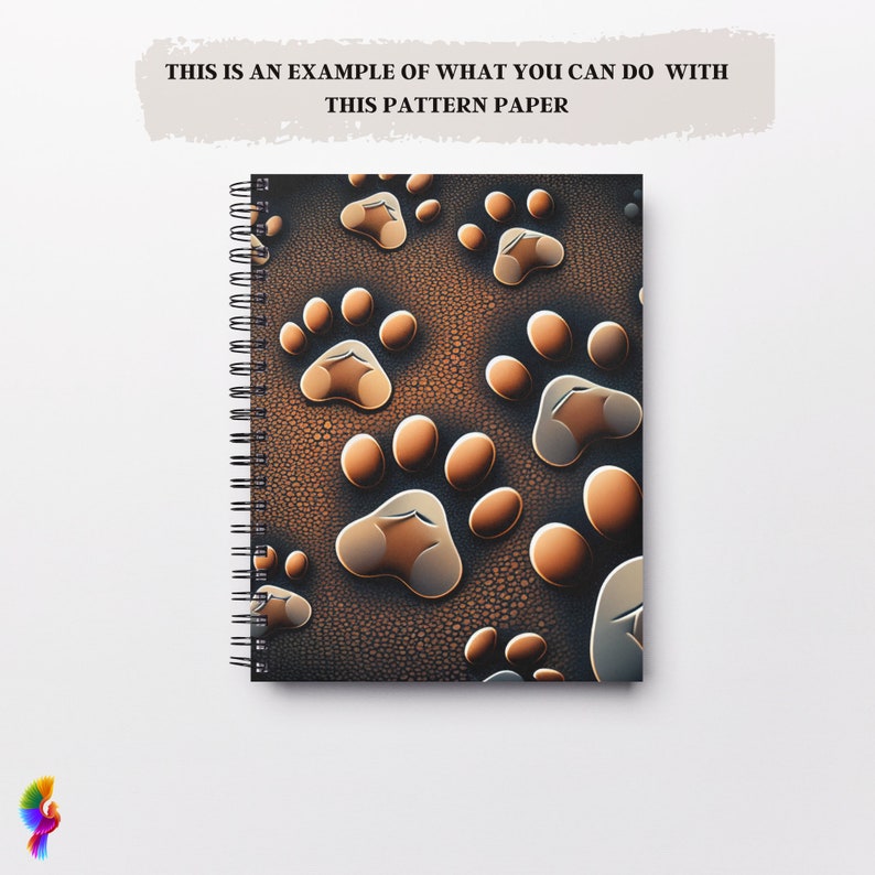 3D Dog Digital Paper | Paw Print Patterns | Pet Scrapbooking & Craft ...