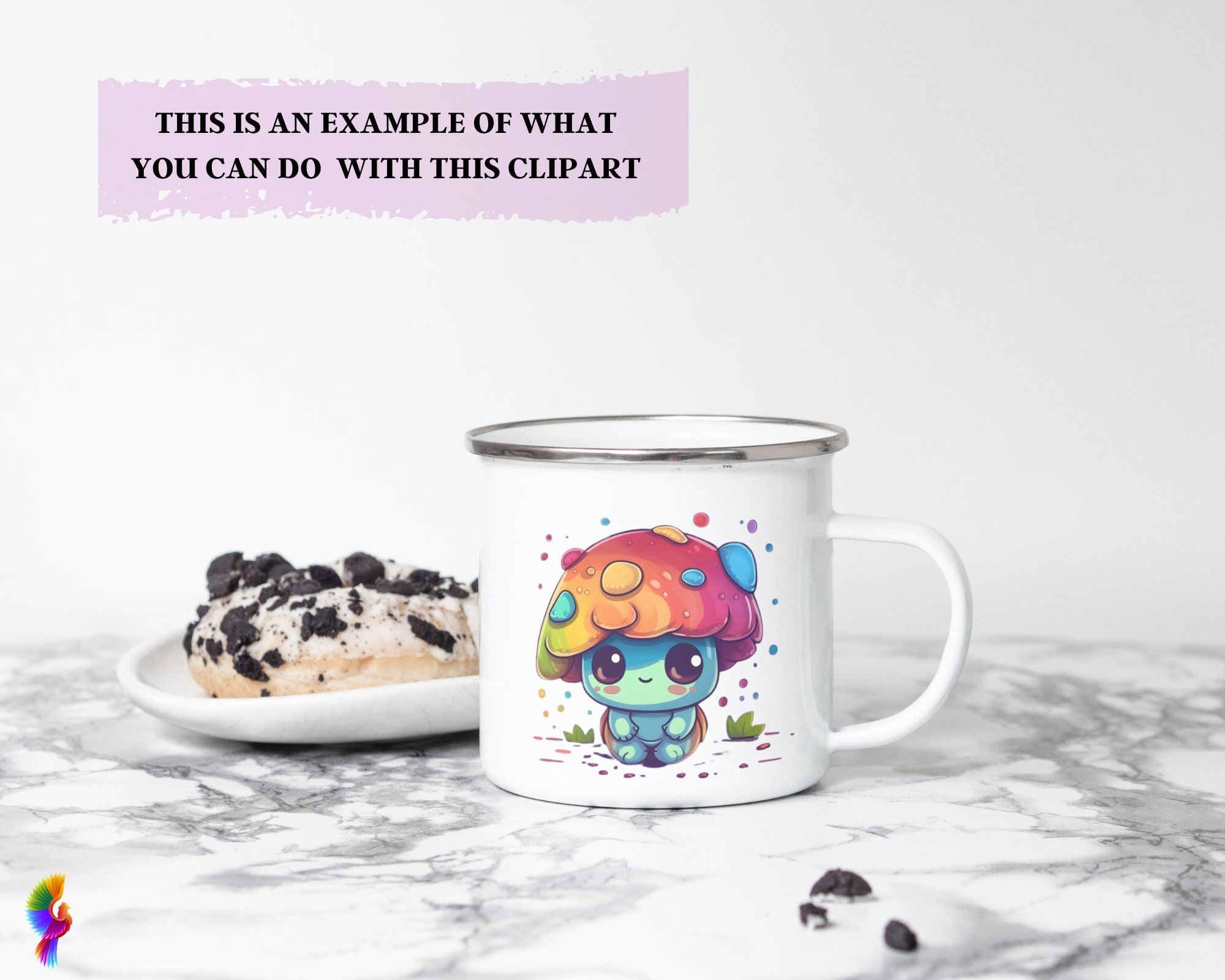 12 Vibrant Rainbow Mushroom Clipart Collection | Colorful Clip Art for ...