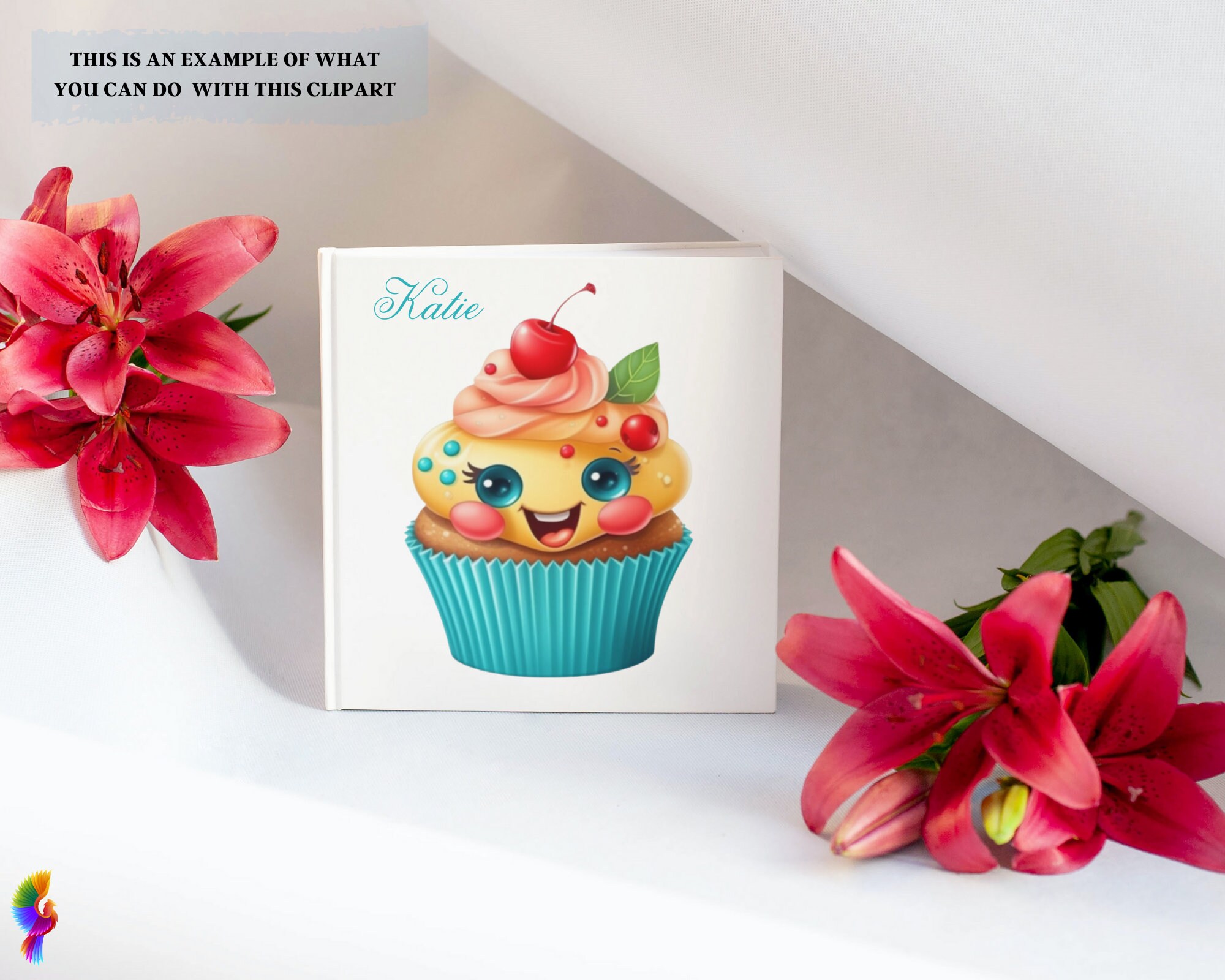 Cute Cupcake Clip Art Collection | 22 Delightful Cupcake Illustrations ...