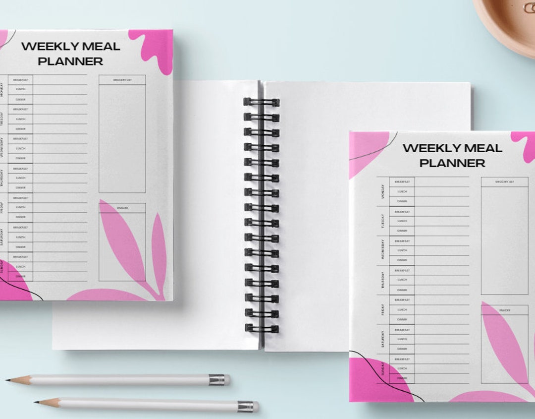 Printable Weekly Meal Planner | Minimal | Daily Schedule | Food Diary ...