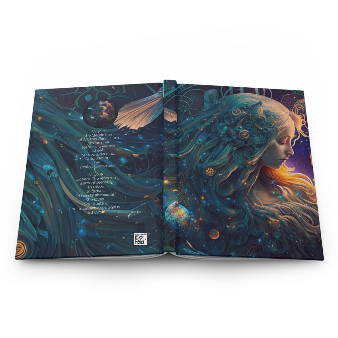 Virgo the Celestial Goddess With Poem Hardcover 150 Page Zodiac Journal ...