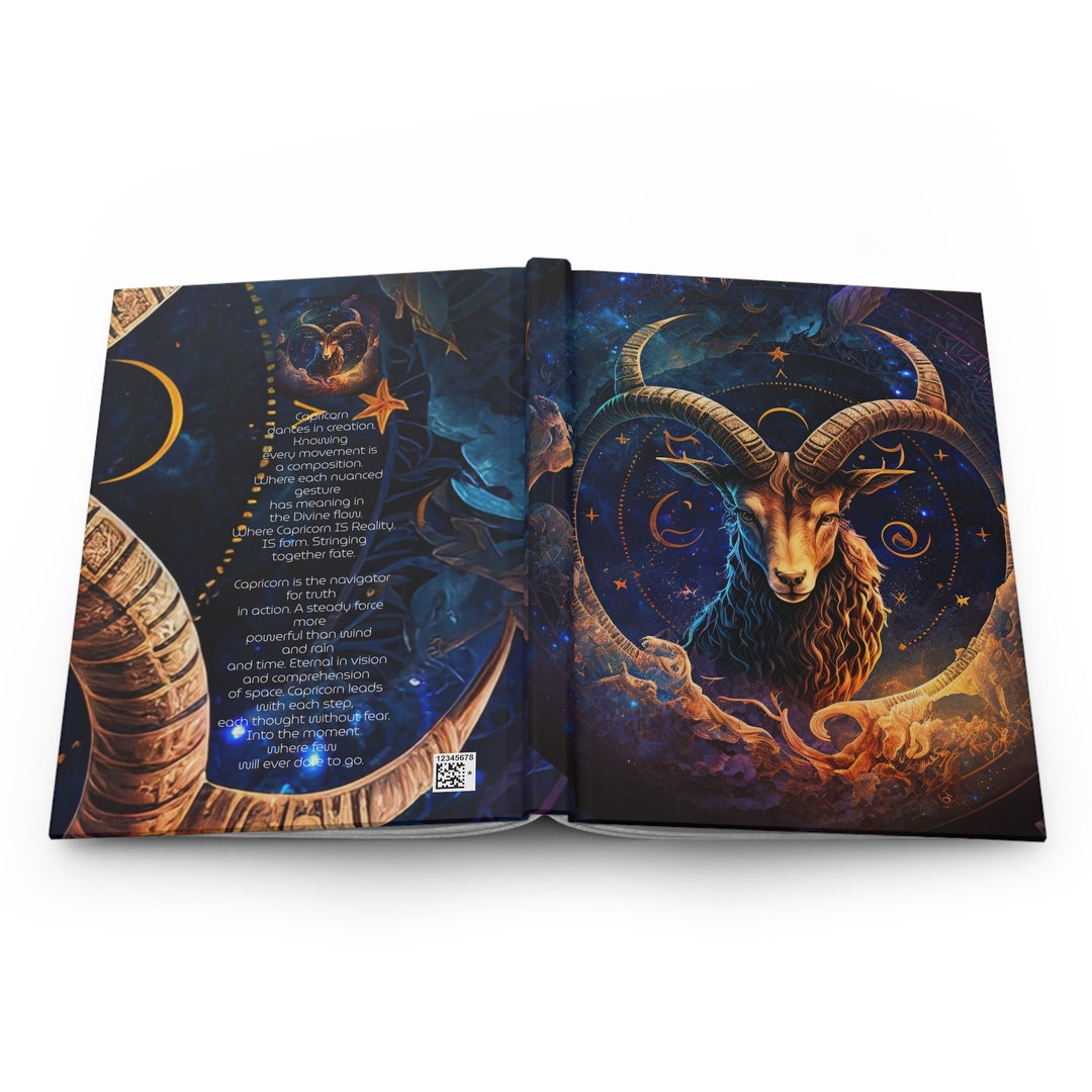 Capricorn in A Powerful Night Sky With Poem Hardcover 150 Page Zodiac ...