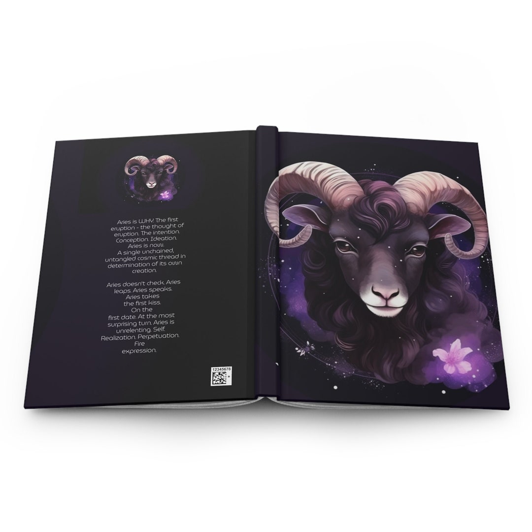 Aries Caricature With Poem Hardcover 150 Page Zodiac Journal Poetry ...