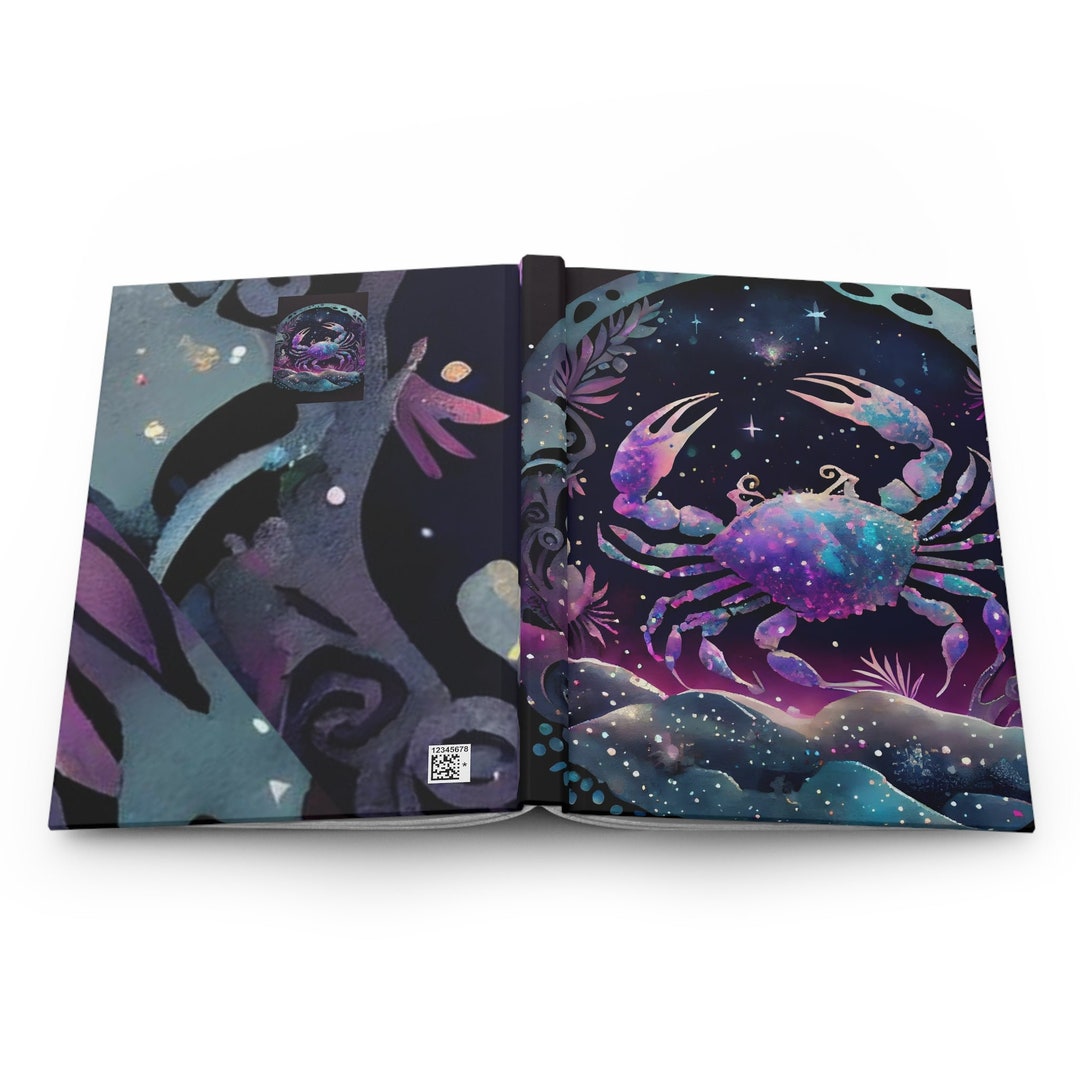 Cancer Zodiac Sign on the Sea Floor Hardcover 150 Page Journal Zodiac ...