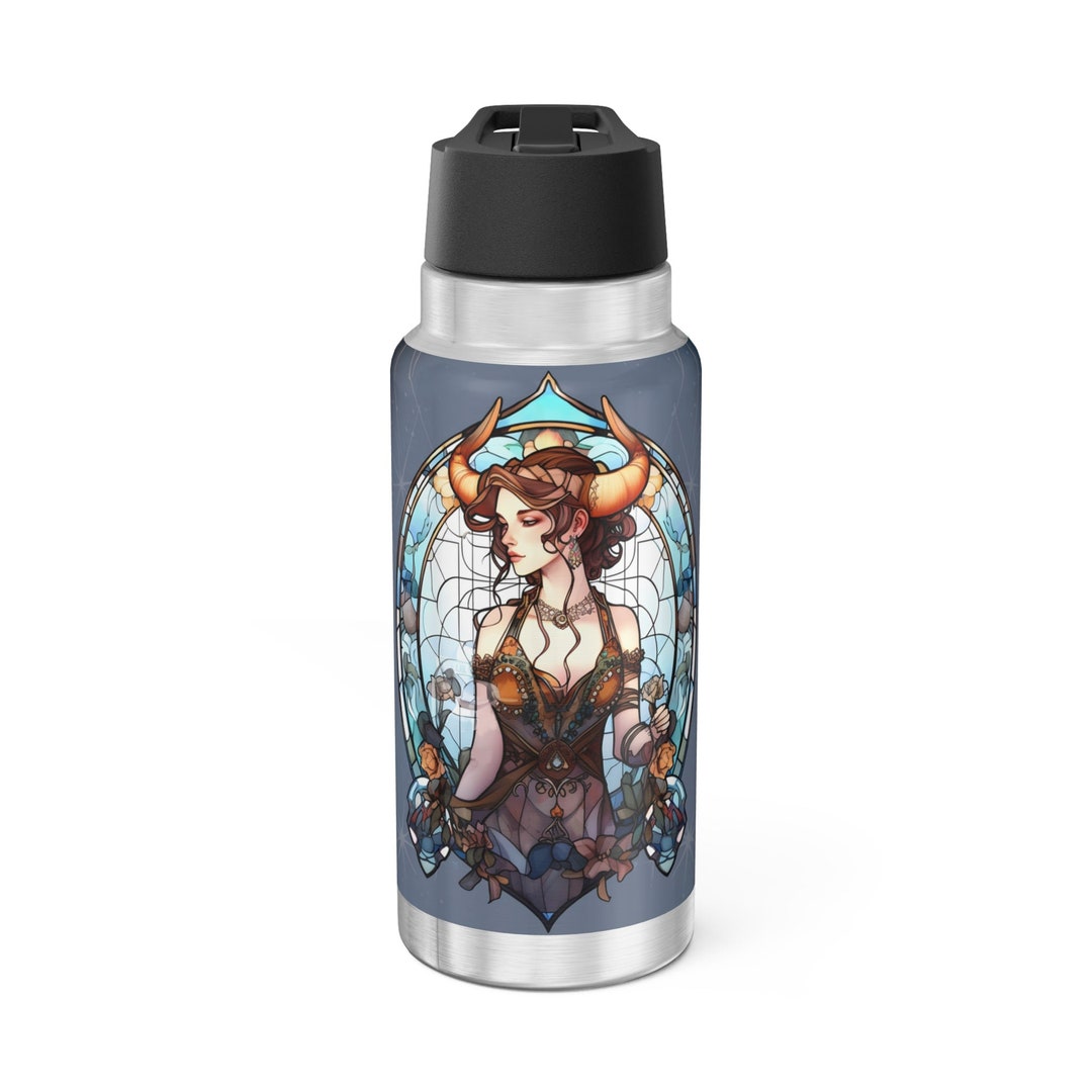 Taurus Zodiac Sign Stained Glass Illustration With Stars - Etsy