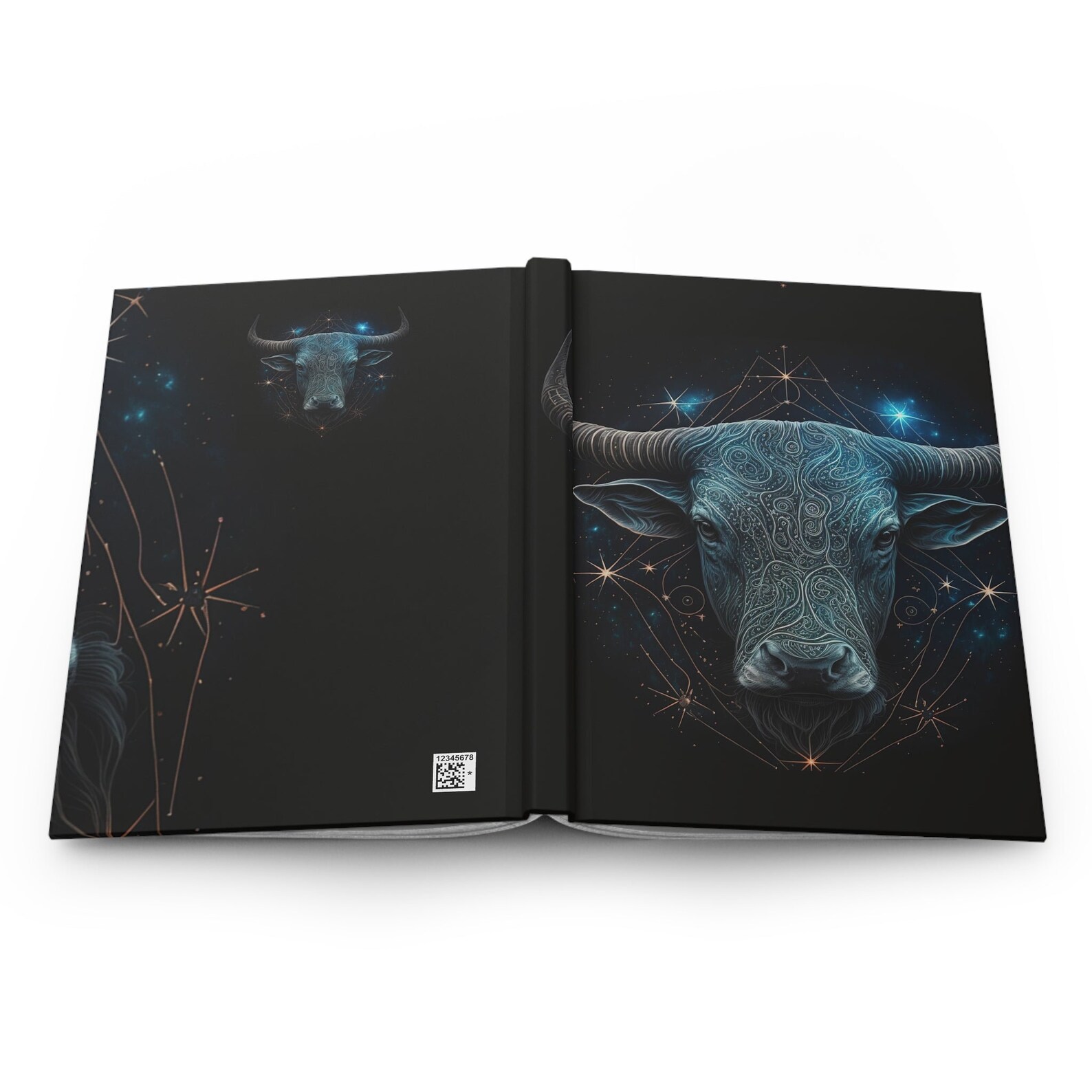 Taurus With Blue Stars Hardcover 150 Page Journal Zodiac Sign Notebook ...