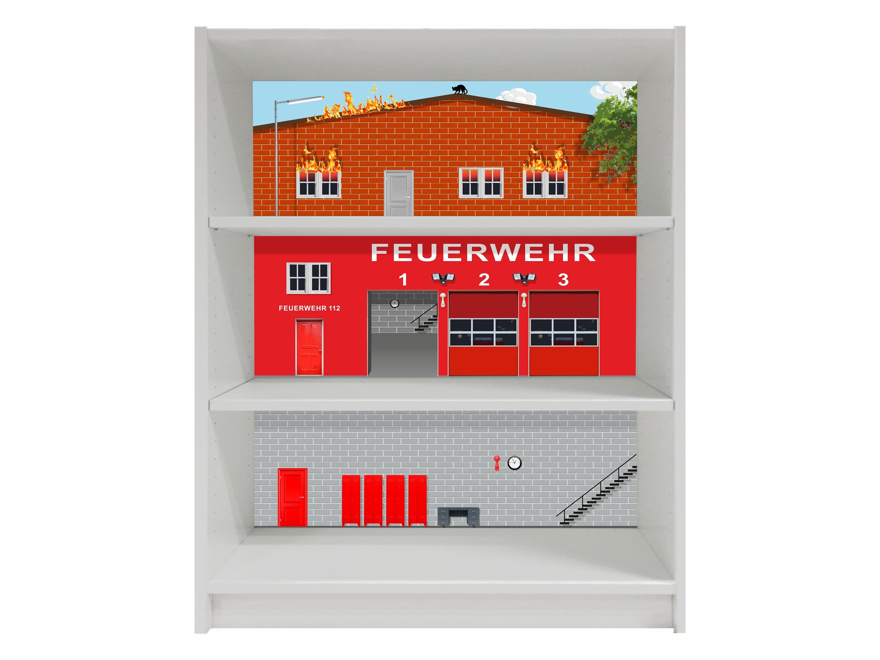 Fire Department Decal for Ikea Billy Regal Bkb12 - Etsy