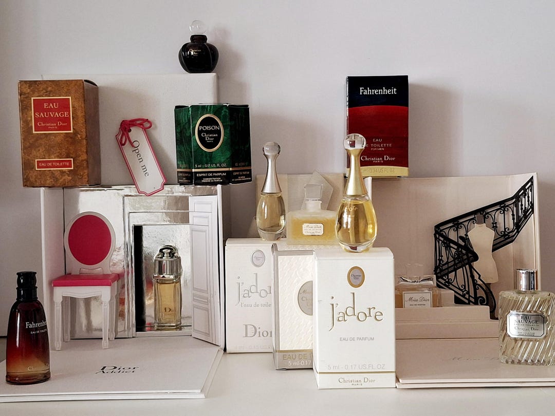 Christian Dior Collection of Miniature Perfumes in Boxes or Cases - Etsy UK