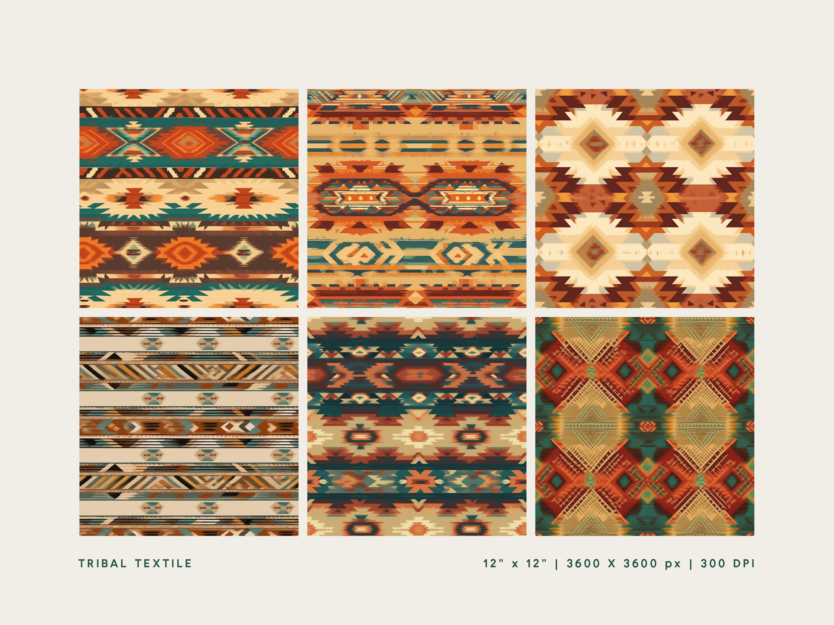 Tribal Textiles Digital Paper, Seamless Tribal Patterns, Traditional ...