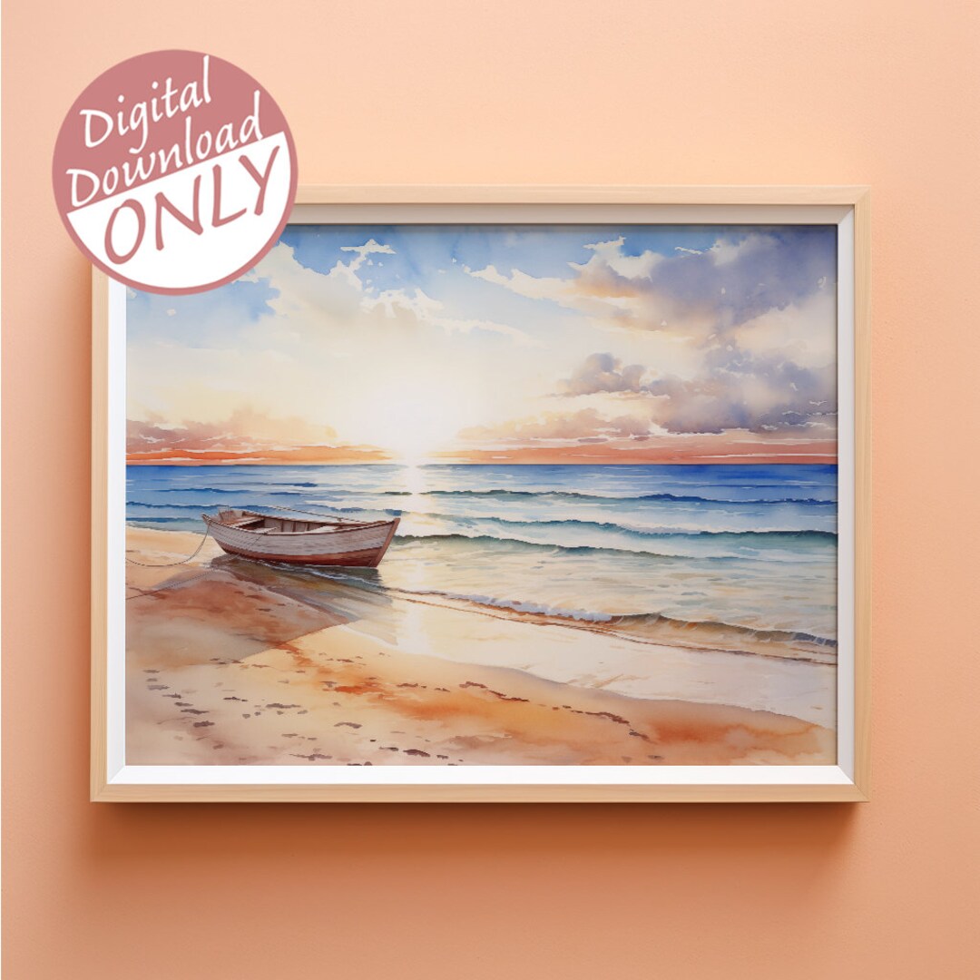 Lapping Waves - 4K Art Digital Painting Download - Etsy