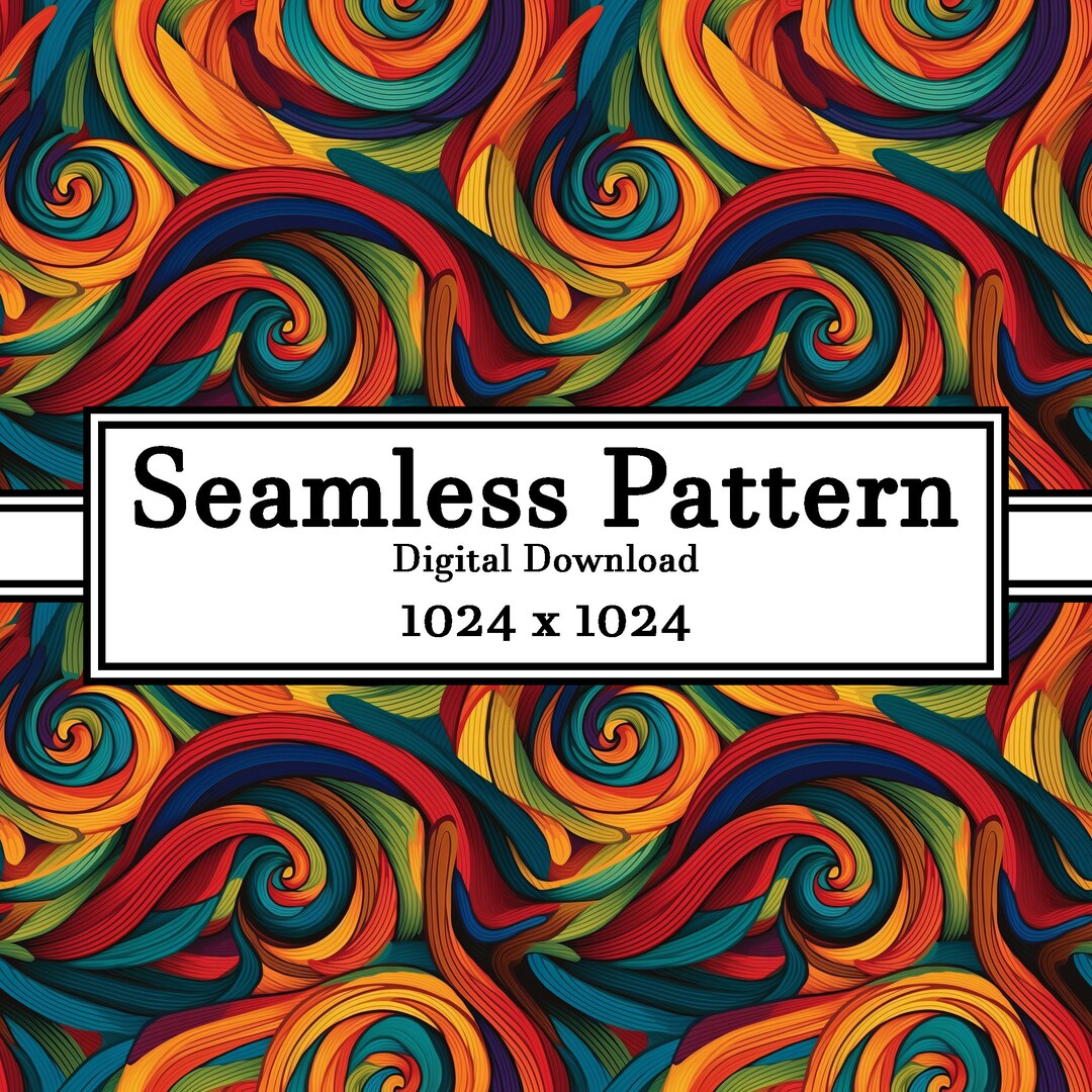 Abstract Swirls Pattern Digital Download Seamless Background ...