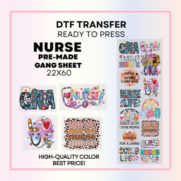 Nurse Dtf Gang Sheets - Etsy