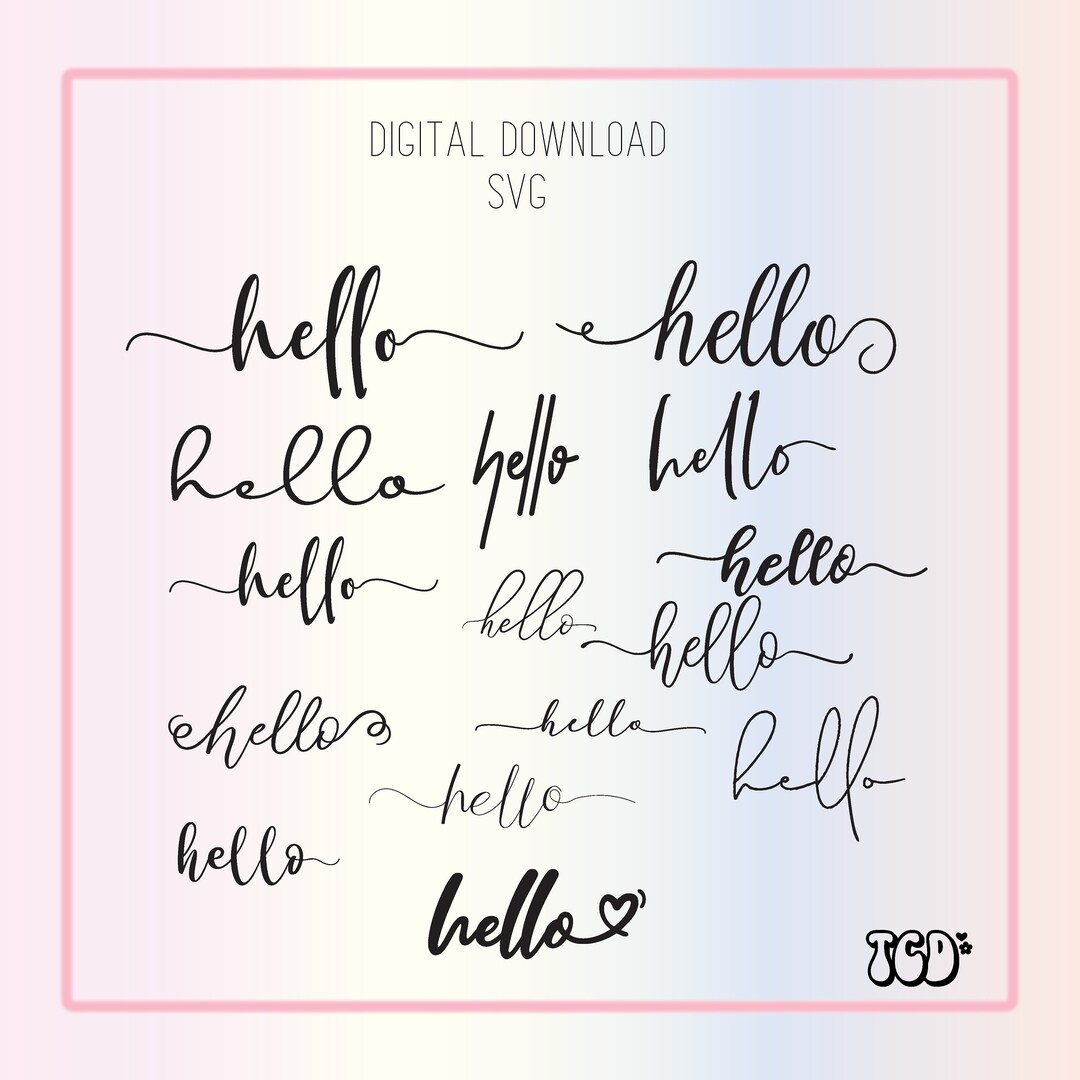Hello Bundle Svg | Welcome Svg | Hello Sign Svg | Svg Files for Cricut ...