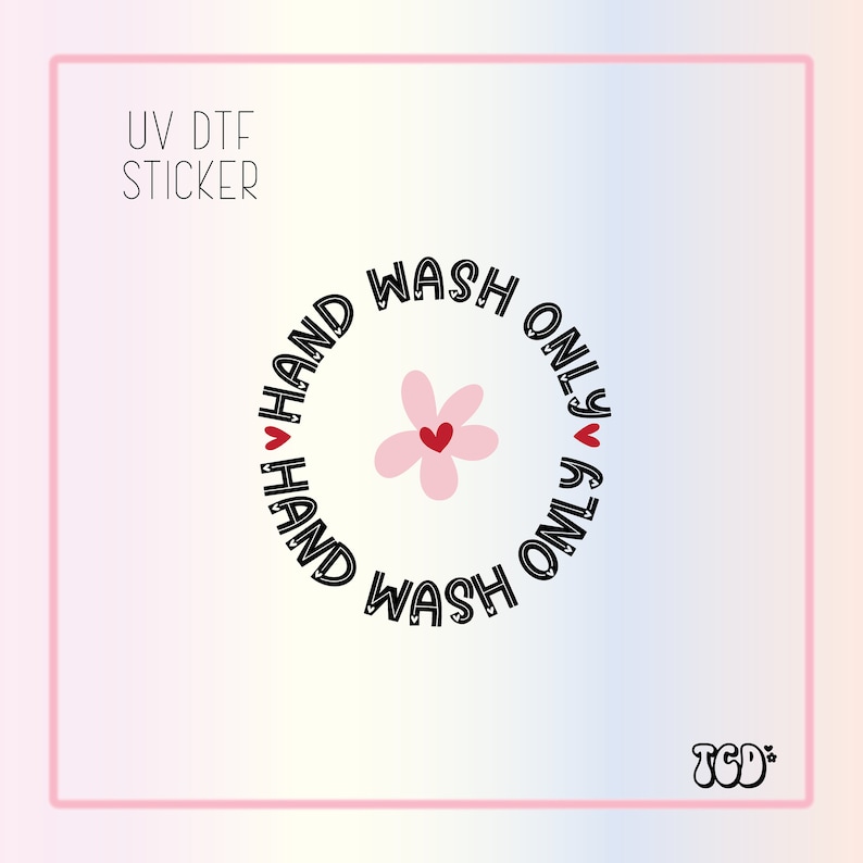 Hand Wash Only UV DTF Stickers Hand Wash Only Stickers Uv Dtf Stcikers ...
