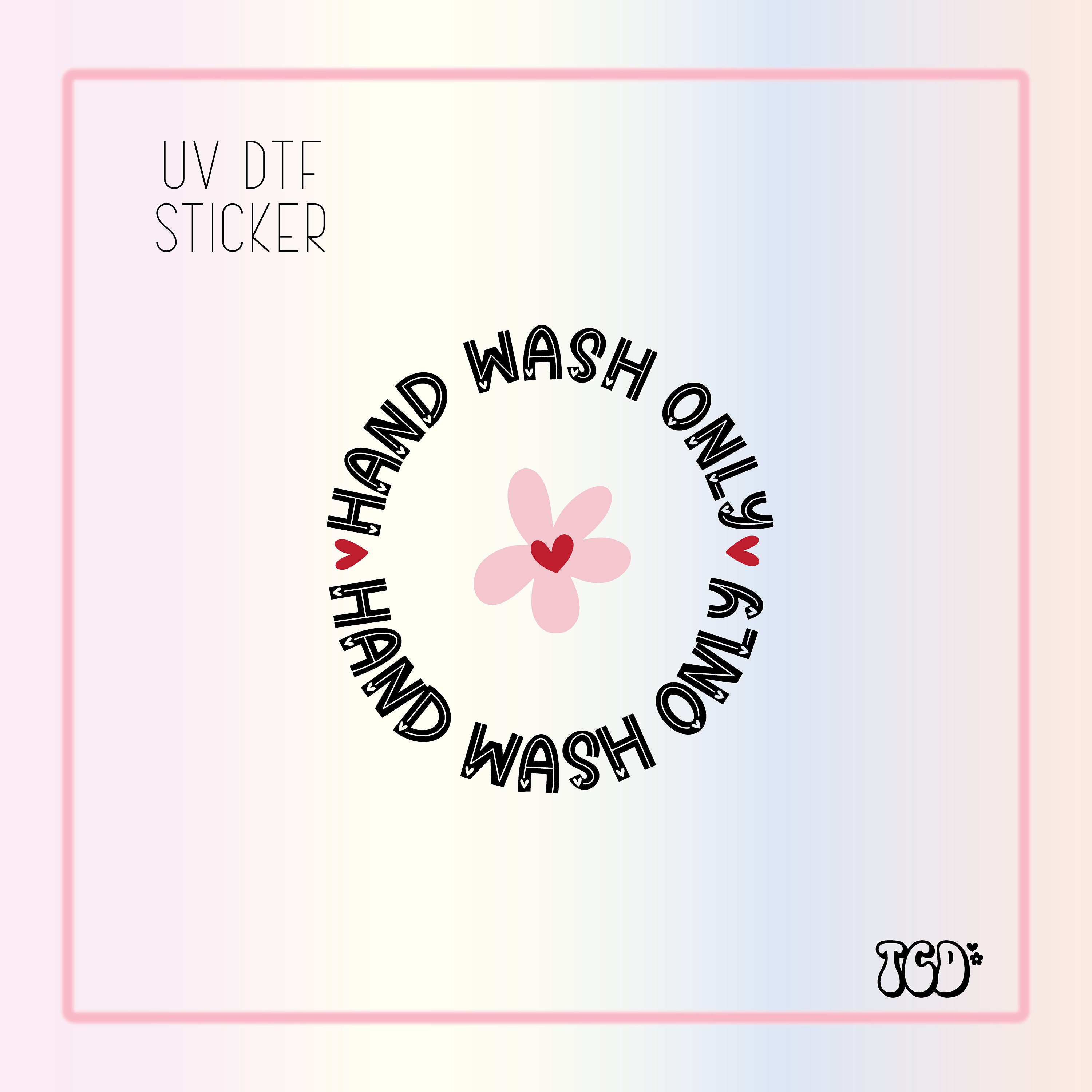 Hand Wash Only UV DTF Stickers Hand Wash Only Stickers Uv Dtf Stcikers ...