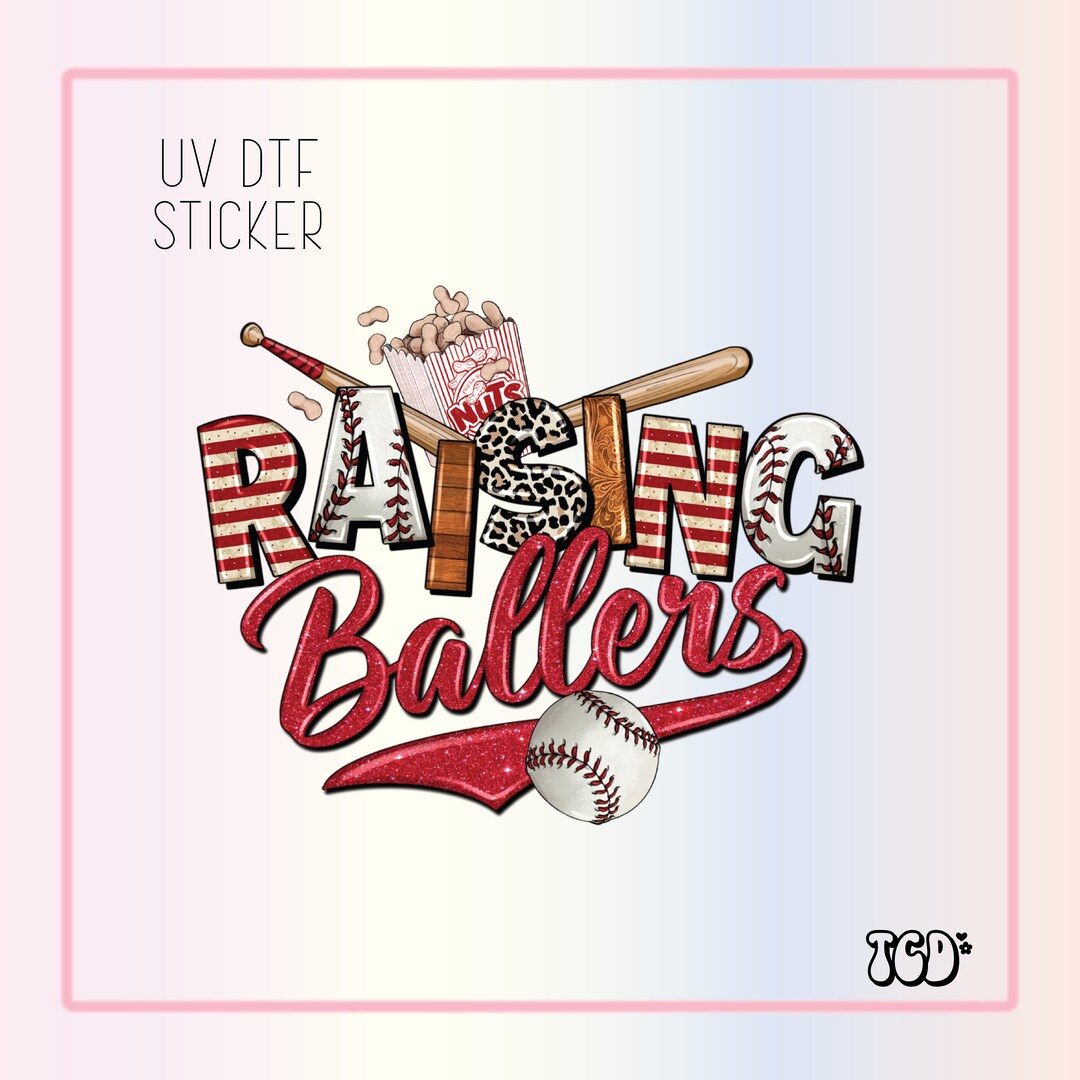 Raising Ballers UV DTF Sticker | Baseball Cup Wrap - Etsy