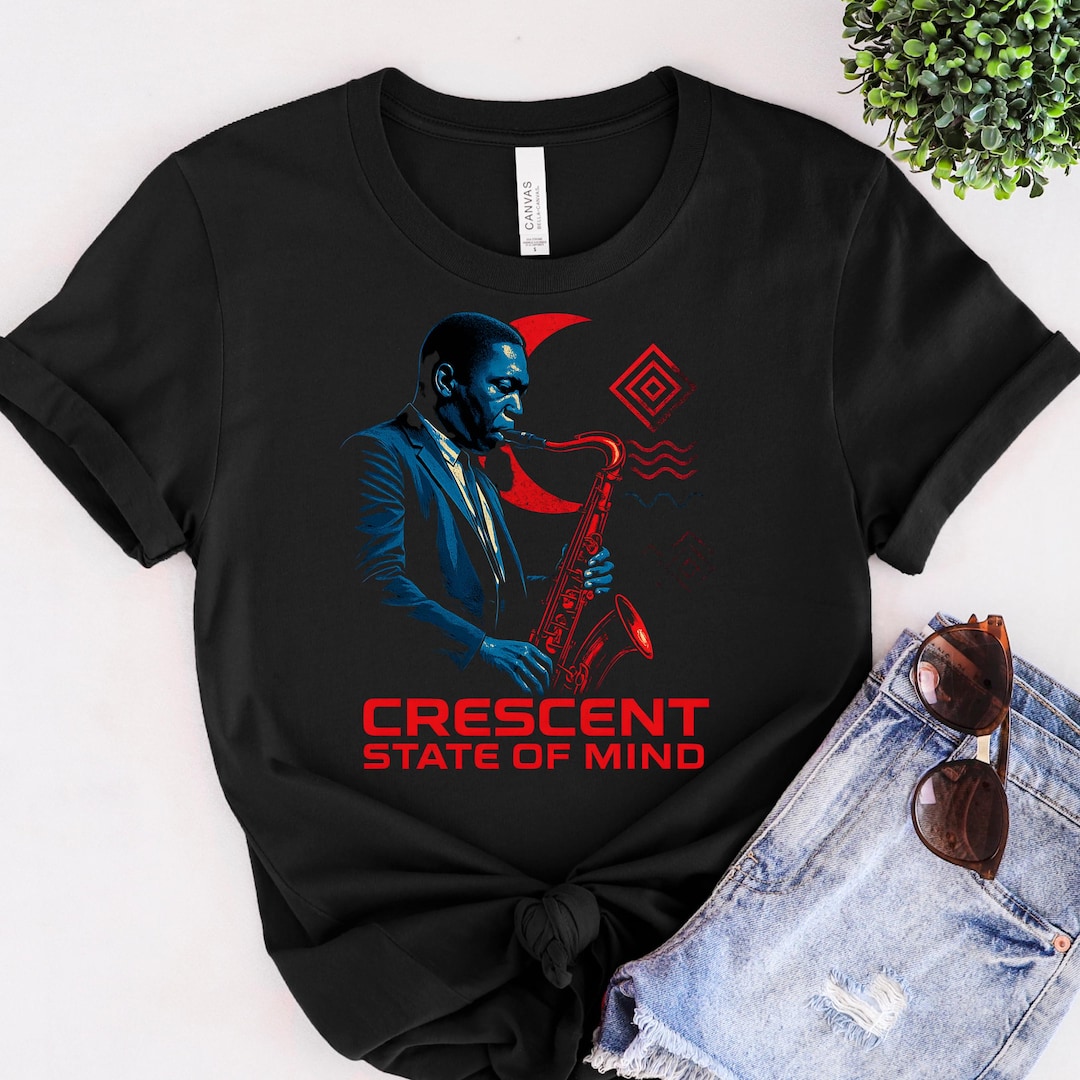 John Coltrane Crescent Tribute Tee | Tenor Sax Jazz Legend Shirt ...