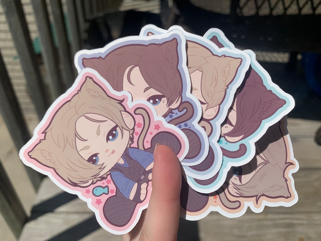 Resident Evil Kitty Leon S. Kennedy Stickers - Etsy