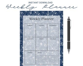 Weekly Planner Printable to Do List, Minimal Weekly Schedule, Weekly ...