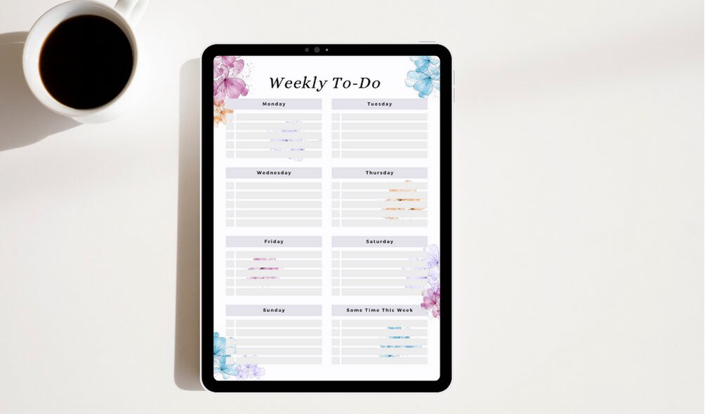 Weekly Planner Printable, Minimal Weekly Schedule, Weekly Organizer ...