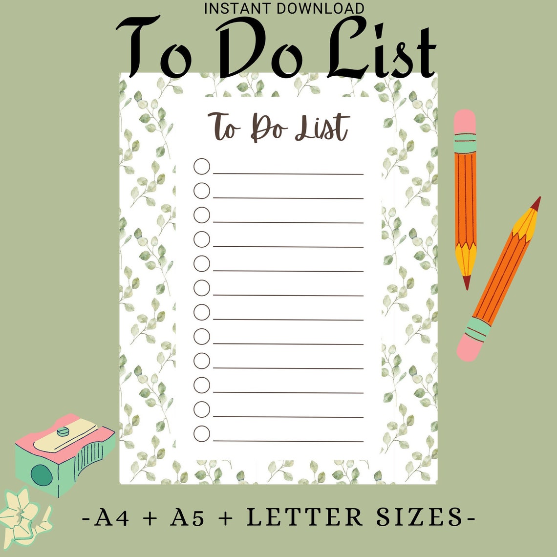 To Do List Printable to Do List Digital iPad to Do List - Etsy