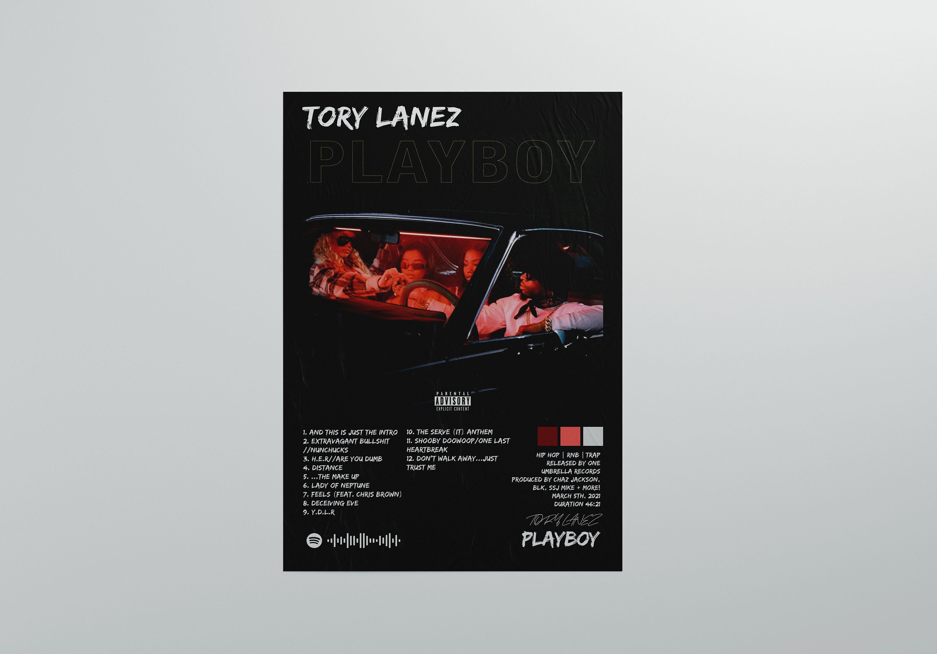 Frameless | Tory Lanez | "playboy" | Tory Lanez Poster | Album Cover ...