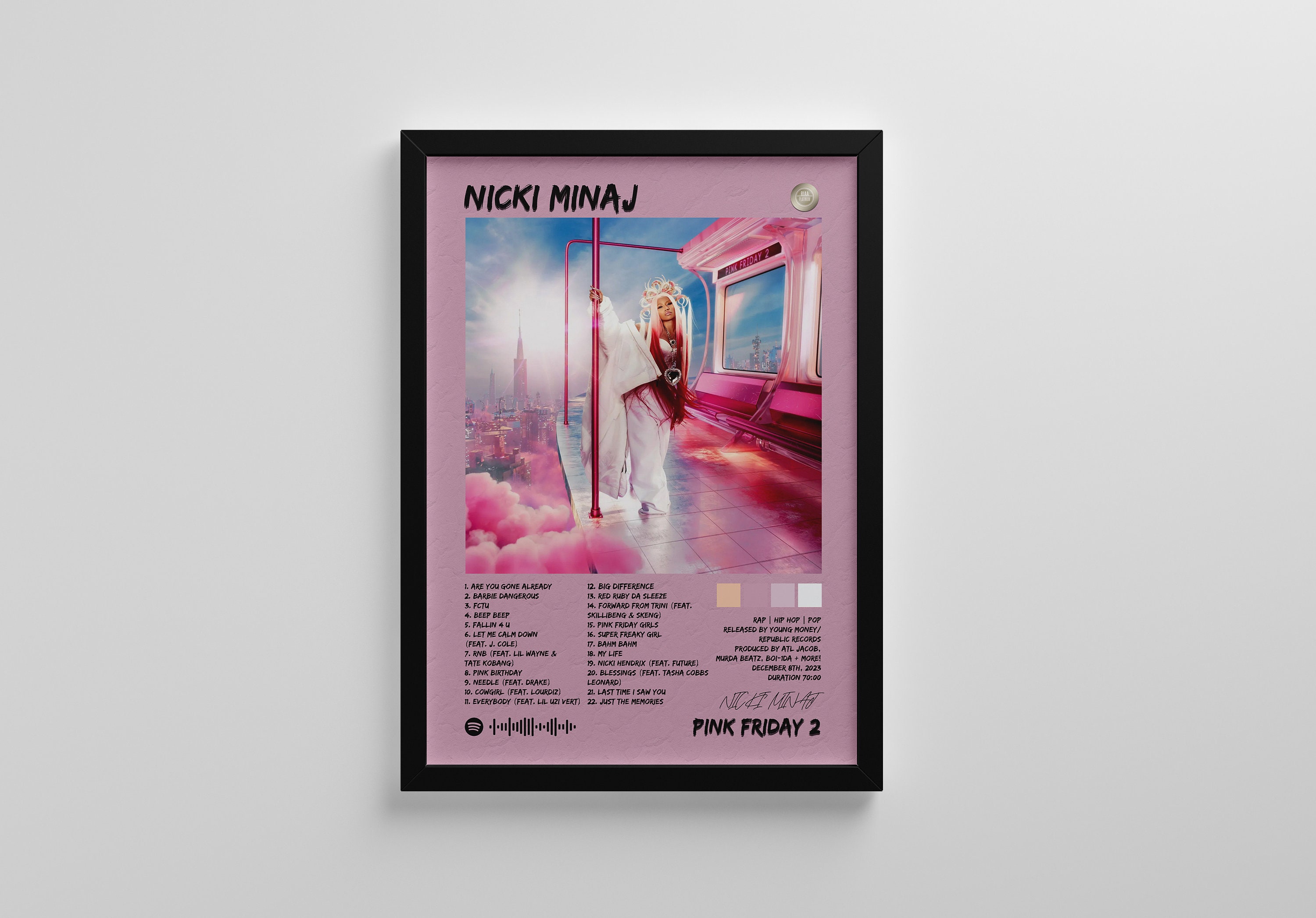 Nicki Minaj | "pink Friday 2" | Nicki Minaj Poster | Album Cover Poster ...