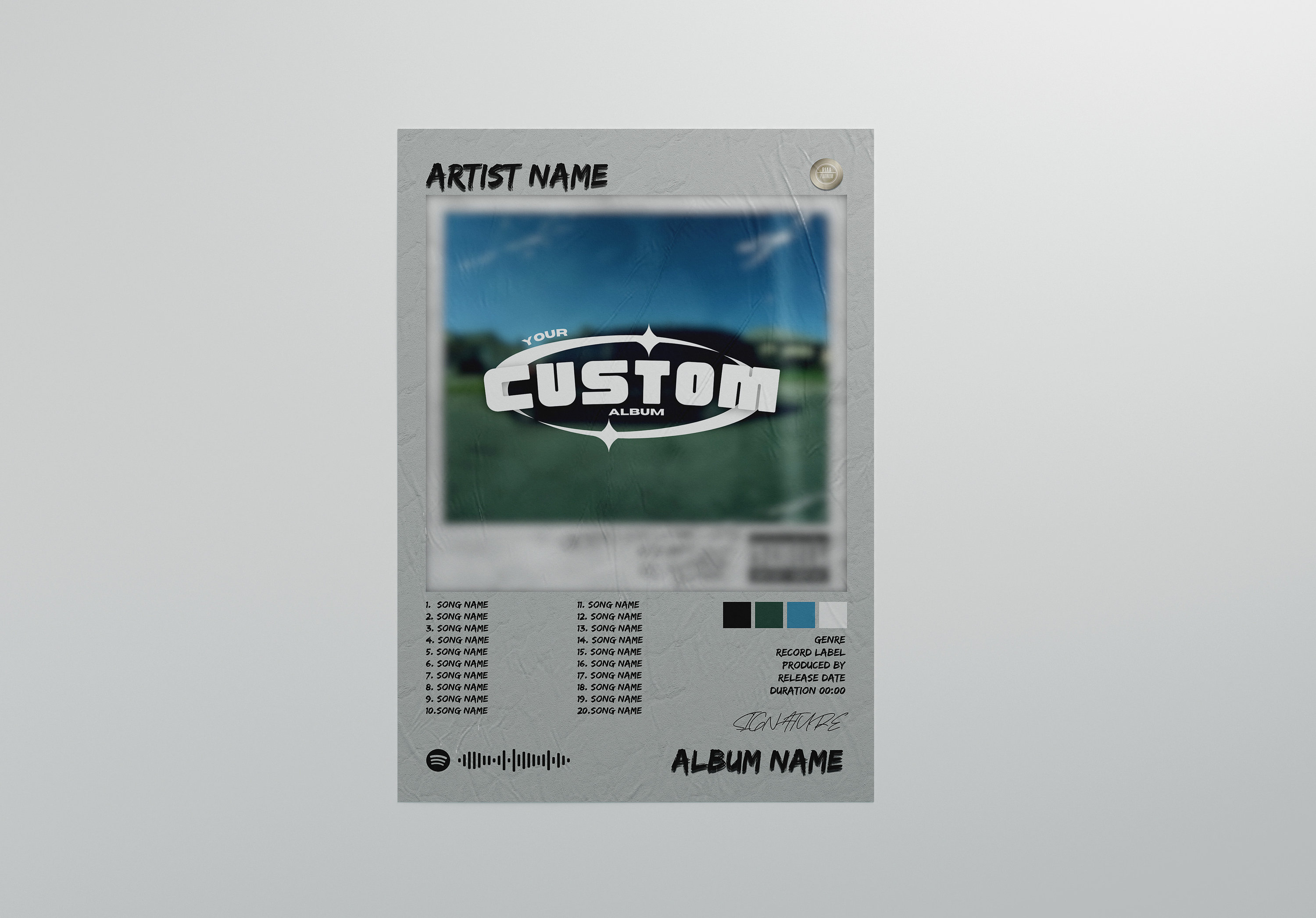 Custom Album Poster | Showcase Your Music Collection With Customisable ...