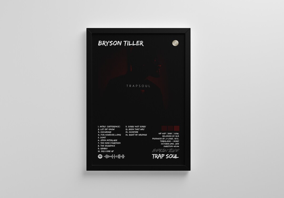 Bryson Tiller | Trap Soul | Bryson Tiller Posters | Album Cover Poster ...