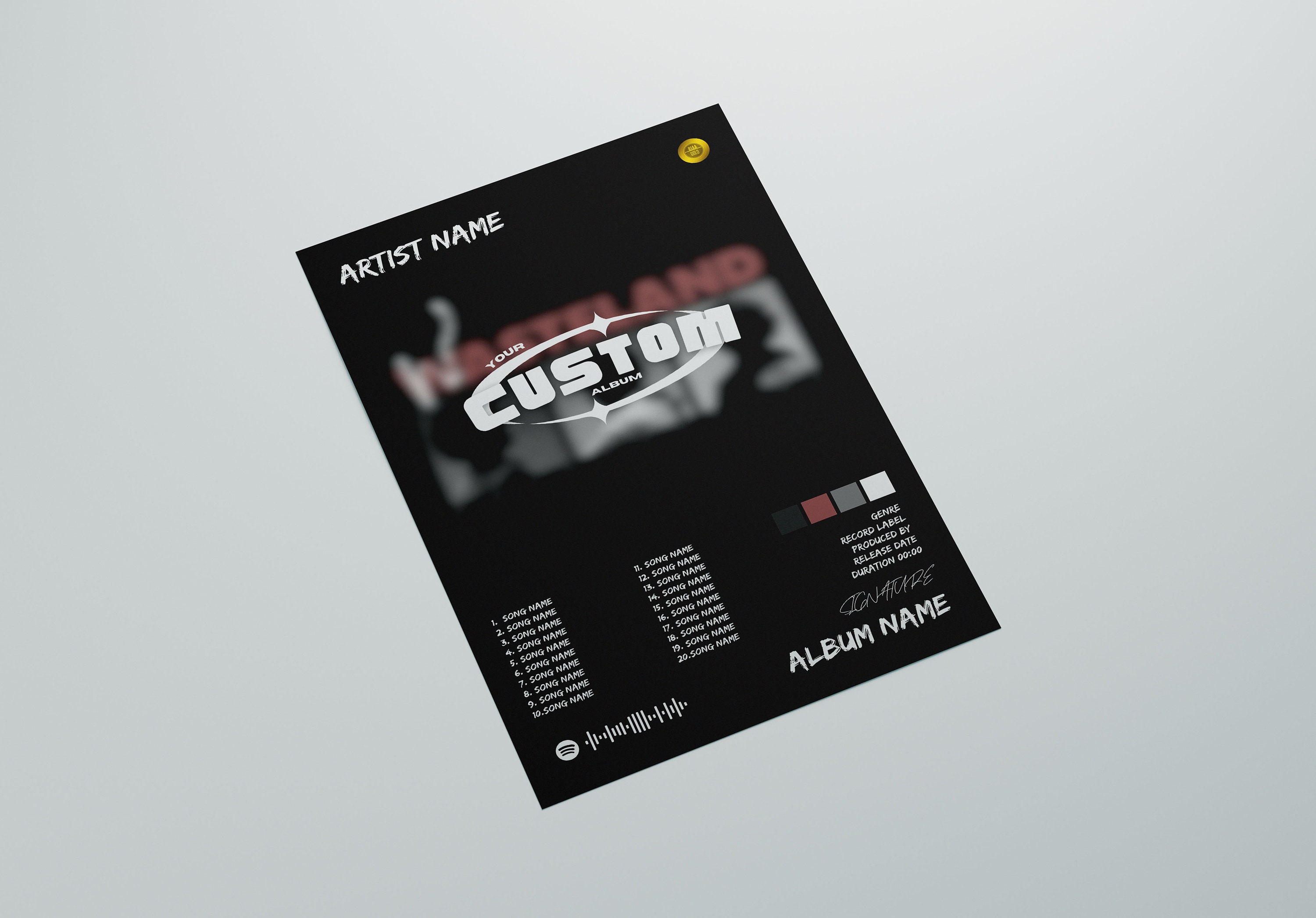 Custom Album Poster | Showcase Your Music Collection With Customisable ...