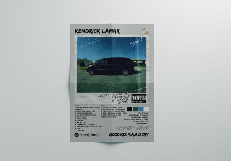 Kendrick Lamar | Good Kid: M.A.A.D City | Kendrick Lamar Poster | Album ...