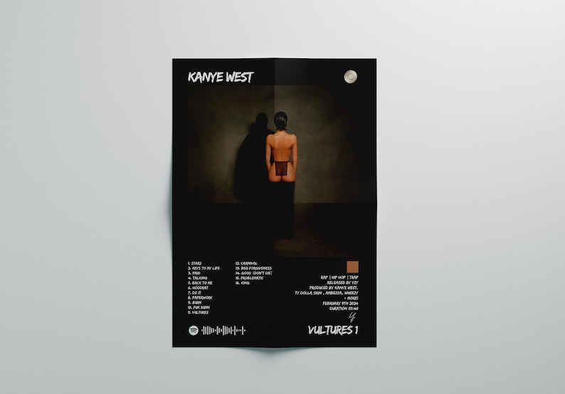 Kanye West | "vultures 1" | Hip-hop Posters | Album Cover Poster ...