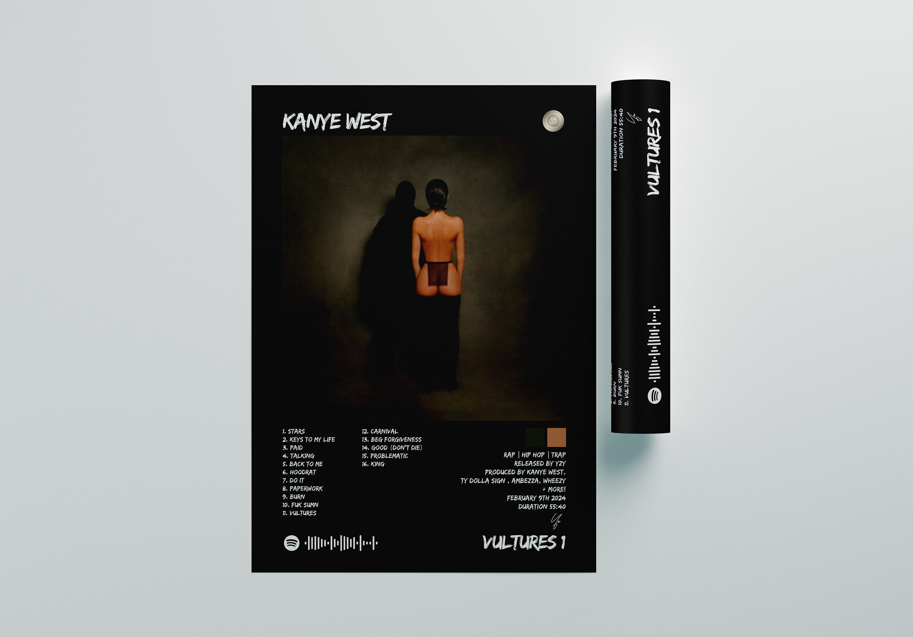 Kanye West | "vultures 1" | Hip-hop Posters | Album Cover Poster ...