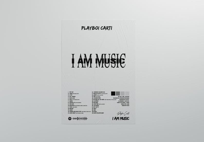 Playboi Carti | "i Am Music" | Playboi Carti Poster | Albumposter ...