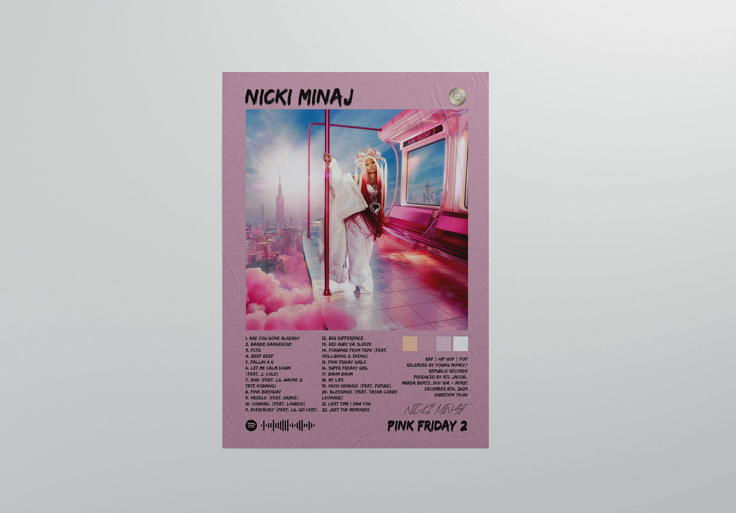 Nicki Minaj | "pink Friday 2" | Nicki Minaj Poster | Album Cover Poster ...