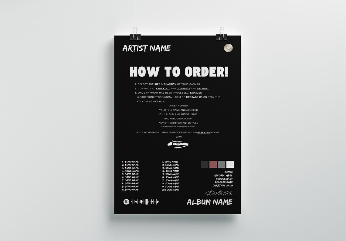 Custom Album Poster | Showcase Your Music Collection With Customisable ...