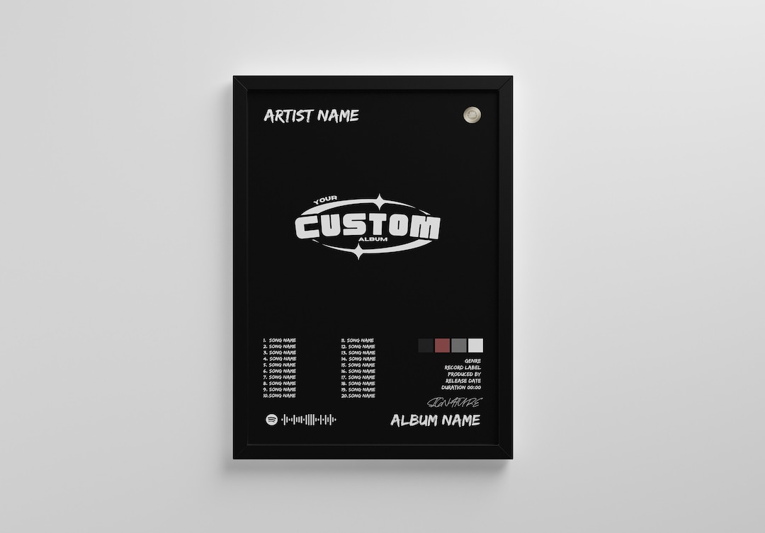 Custom Album Poster | Showcase Your Music Collection With Customisable ...