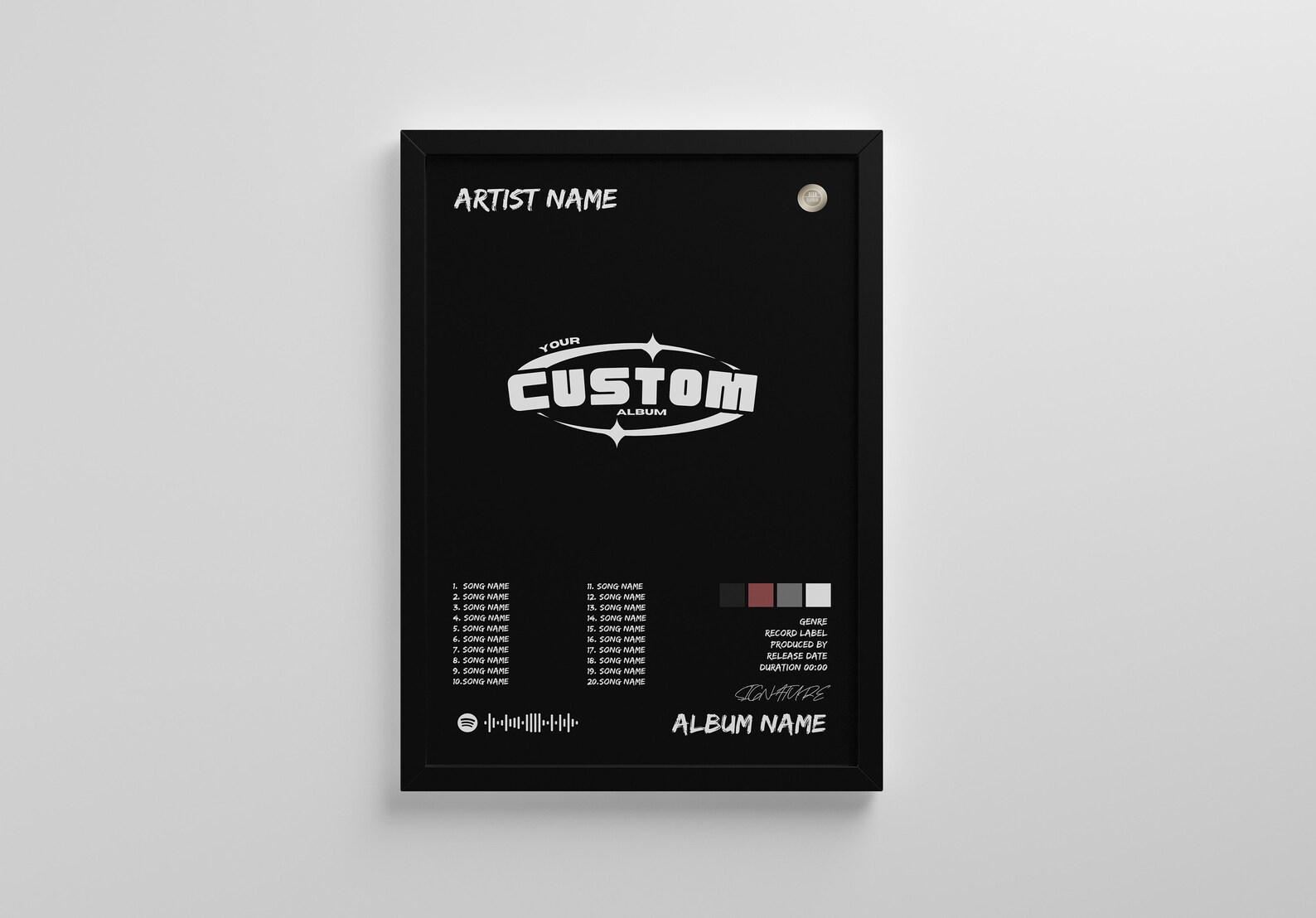Custom Album Poster | Showcase Your Music Collection With Customisable ...