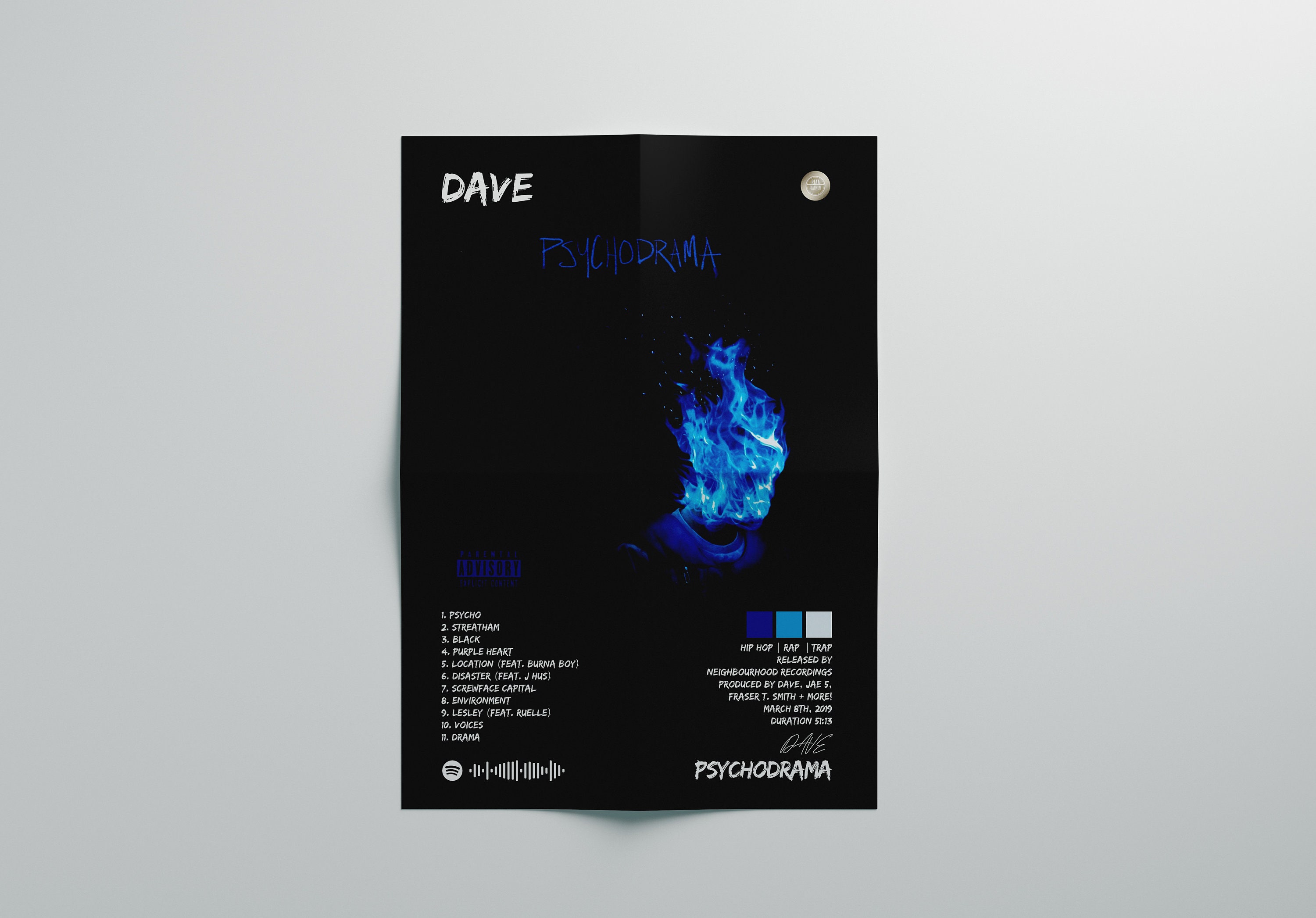 Dave | "psychodrama" | Dave Poster | Album Cover Poster | Album Cover ...