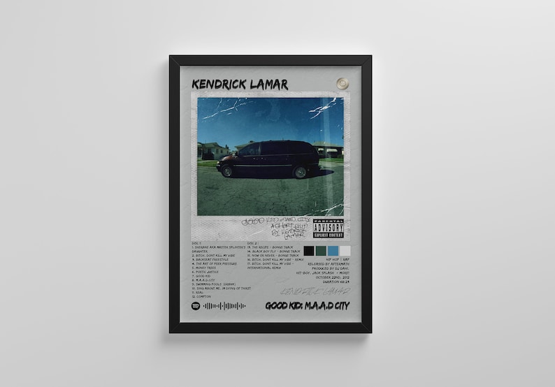 Kendrick Lamar | Good Kid: M.A.A.D City | Kendrick Lamar Poster | Album ...