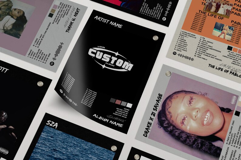 Custom Album Poster | Showcase Your Music Collection With Customisable ...