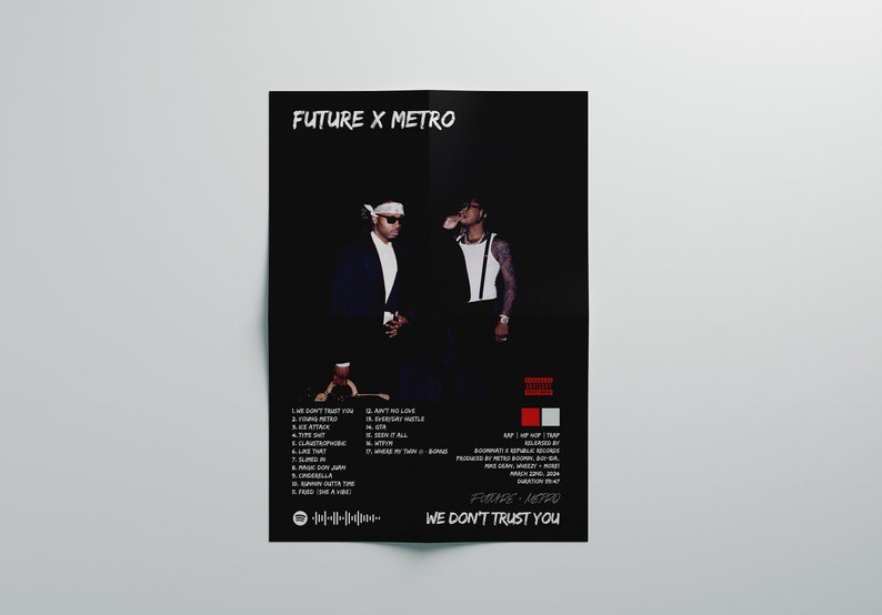 Metro Boomin X Future | "we Don't Trust You" | Hip Hop Posters | Album ...